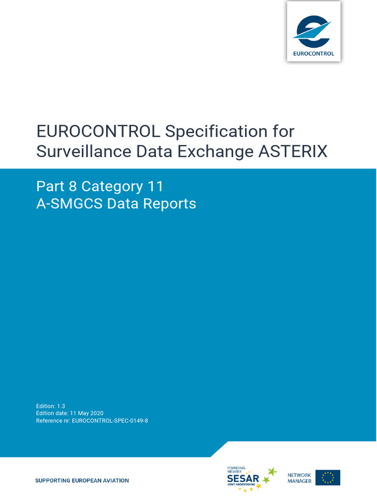 ASTERIX Part 8: A-SMGCS Data Reports | PDF | Code | Information