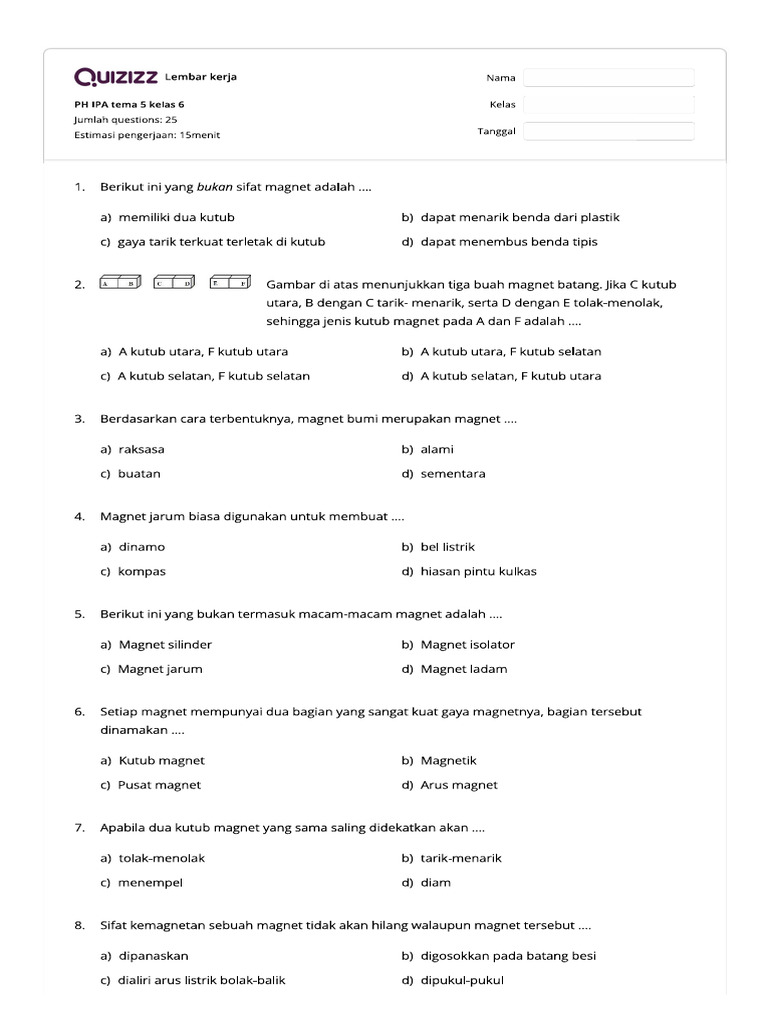 Ipa Tema 5 Quiziz | PDF