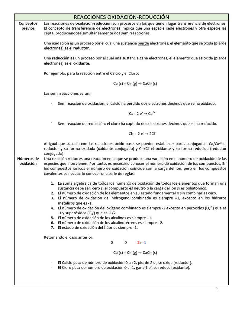 2 Bach - Q - Redox Esquema | PDF | Redox | Cátodo