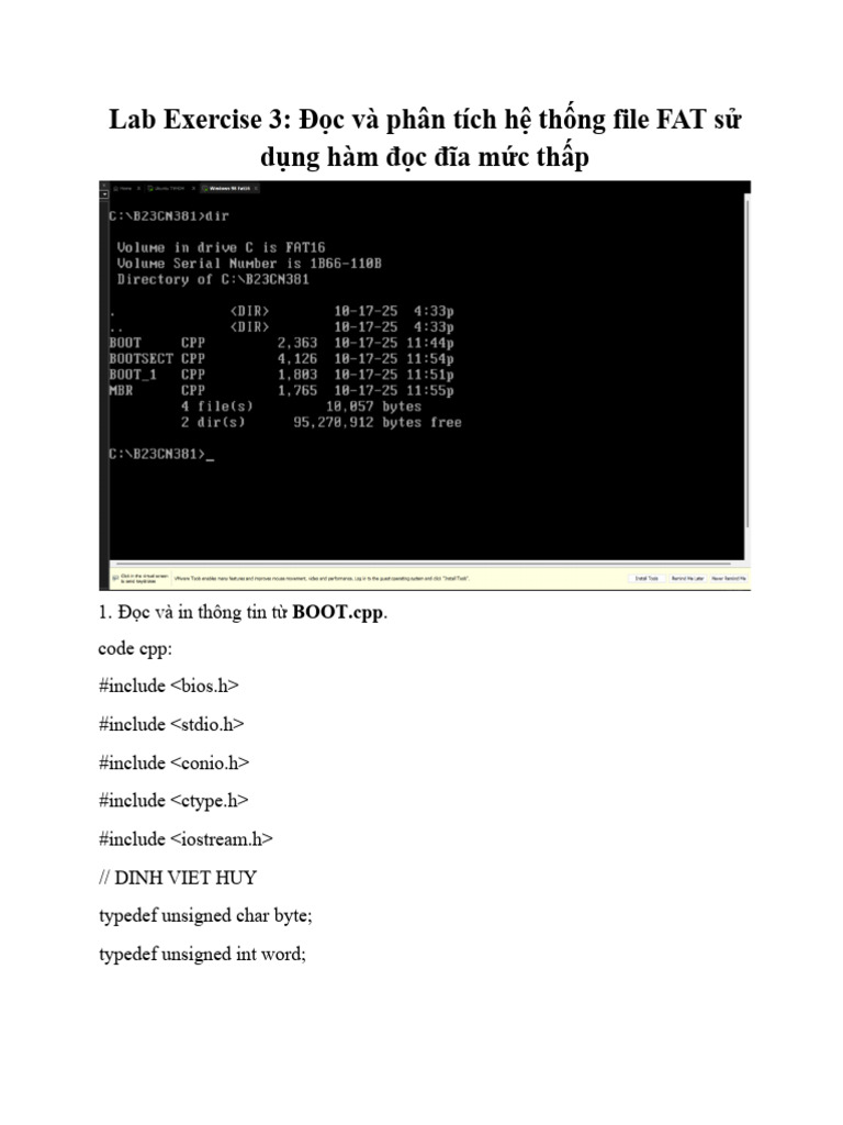 FAT File System Analysis Exercise | PDF | Computer Data Storage ...