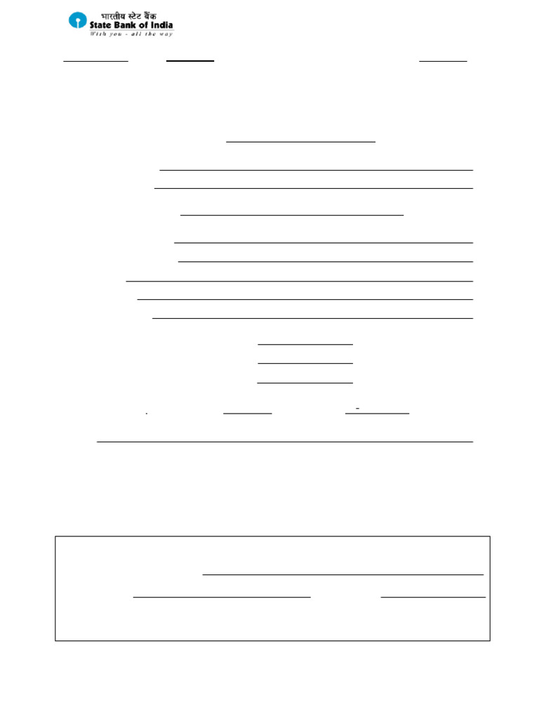 Rtgs Form - Sbi | PDF