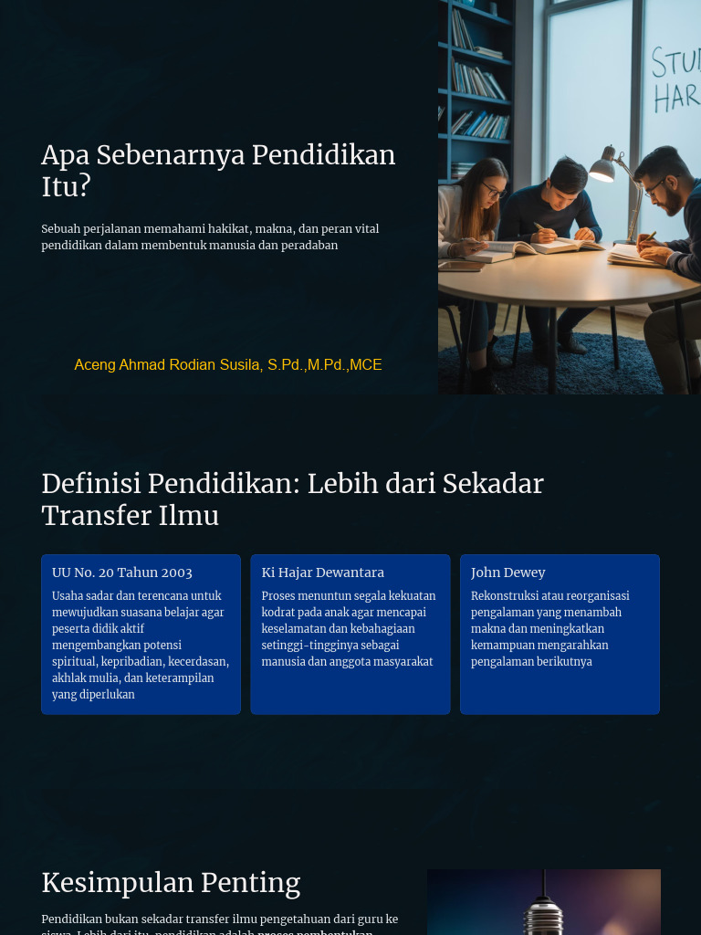 Apa Sebenarnya Pendidikan Itu | PDF
