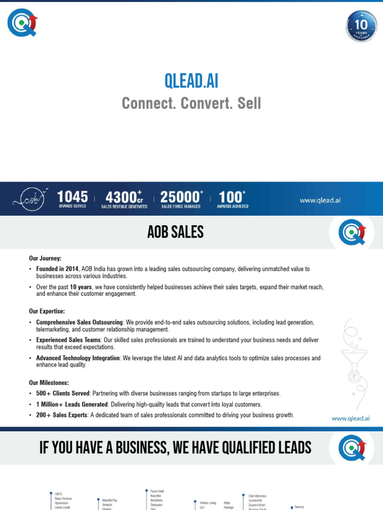 QLead - Corporate Trial Pack | PDF | Artificial Intelligence ...