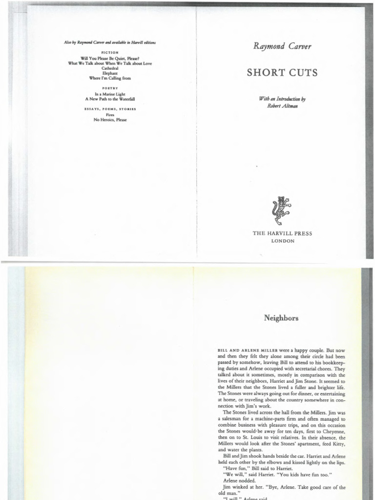 Neighbors: A Raymond Carver Story | PDF | Bedroom