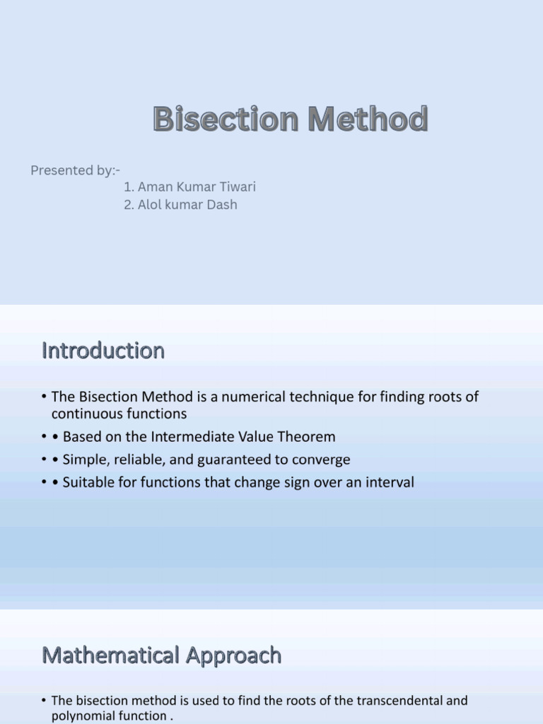 Bisection Method - PDF - 20250921 - 205145 - 0000.pptx - 20250921 ...