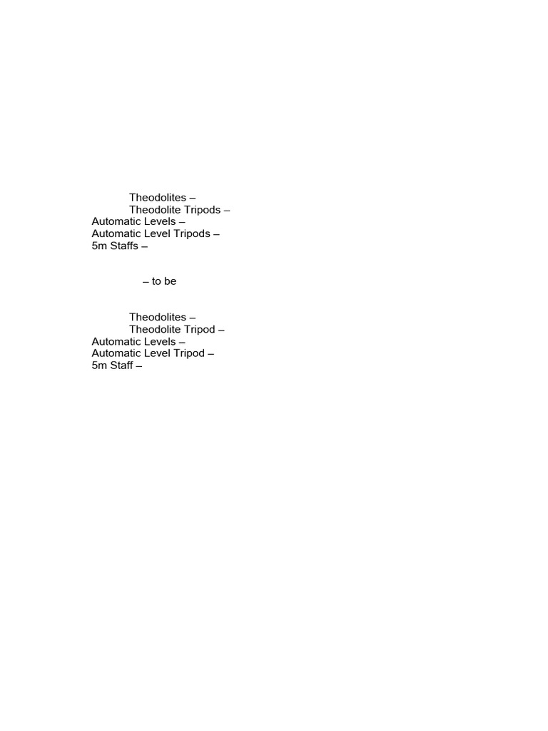Attachment 6 Equipt List | PDF