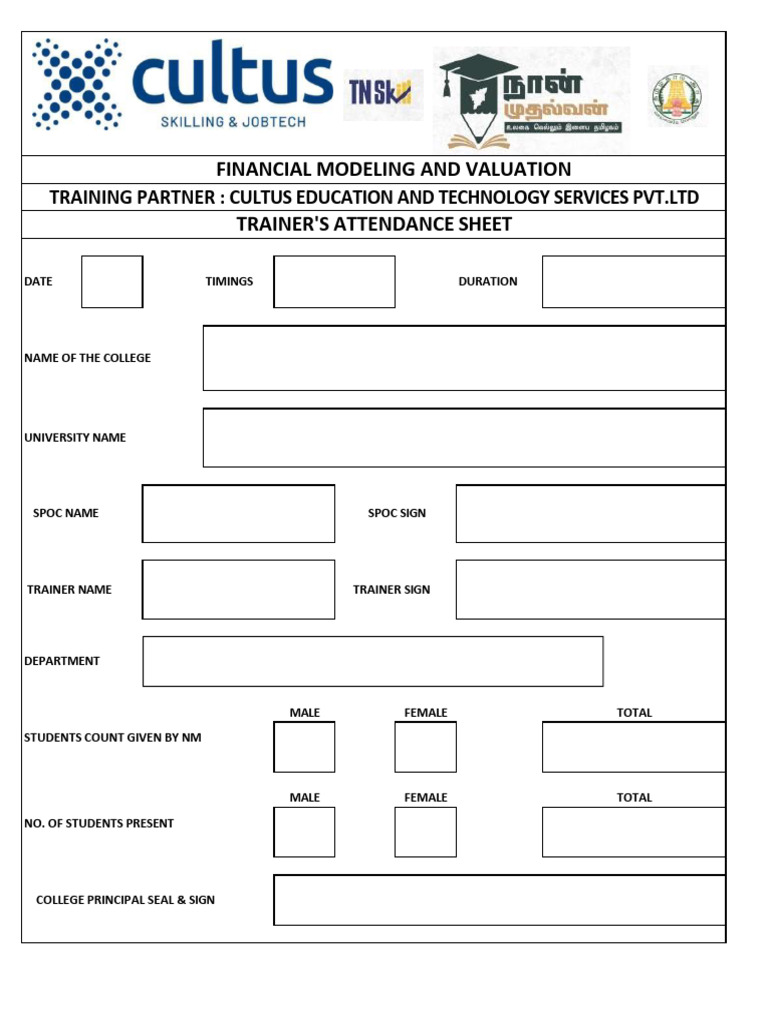 Trainer Attendance Cultus | PDF