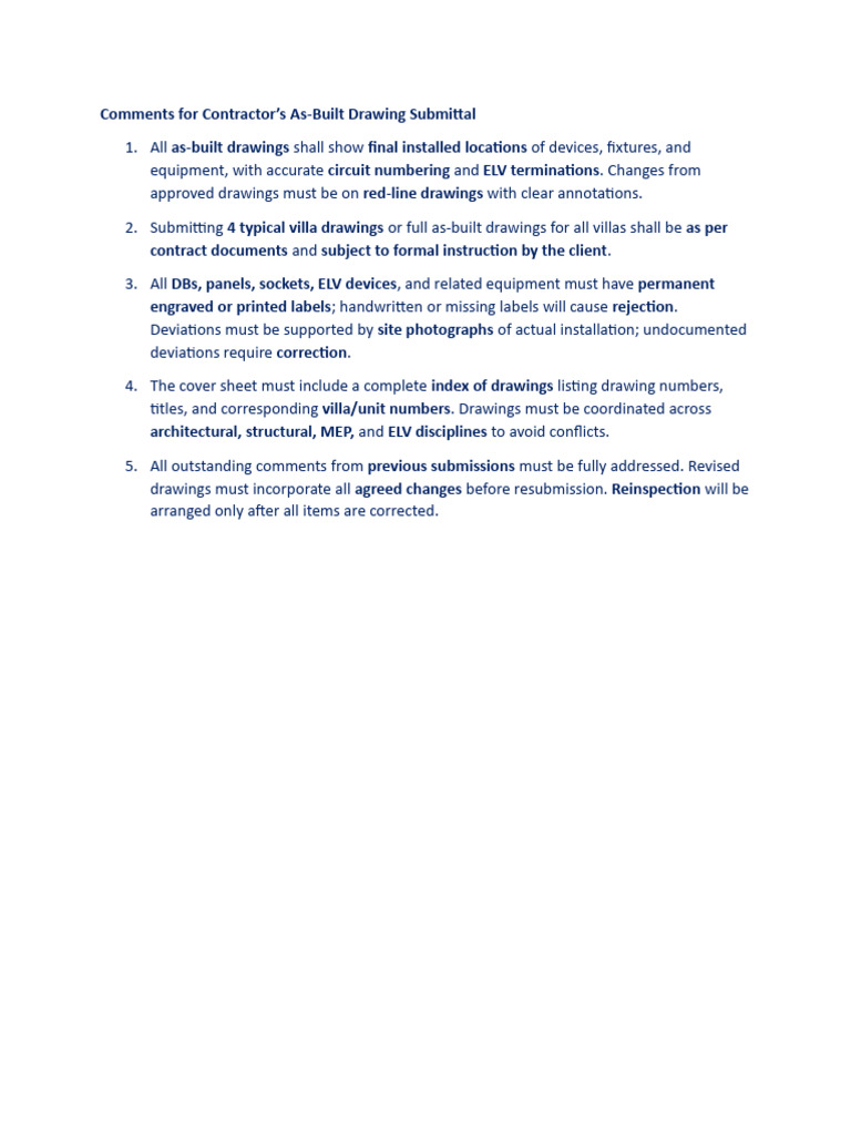 As-Built Drawing Submission Guidelines | PDF