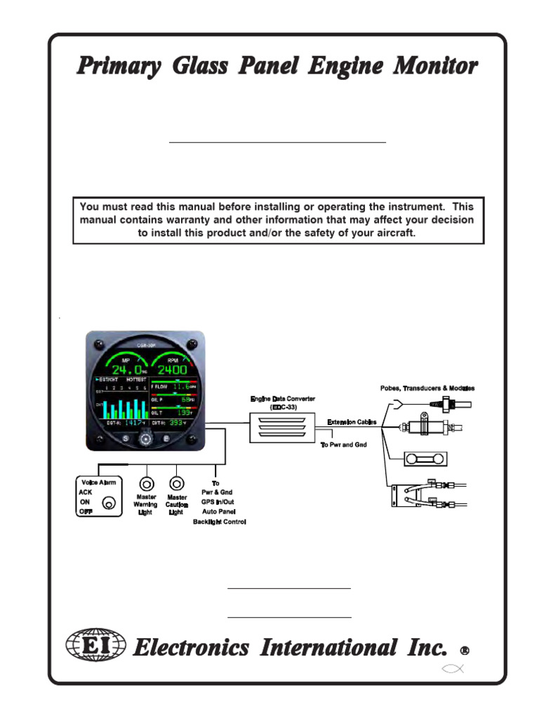 ENGINE MONITOR CGR-30P - Installation - Instructions | PDF ...