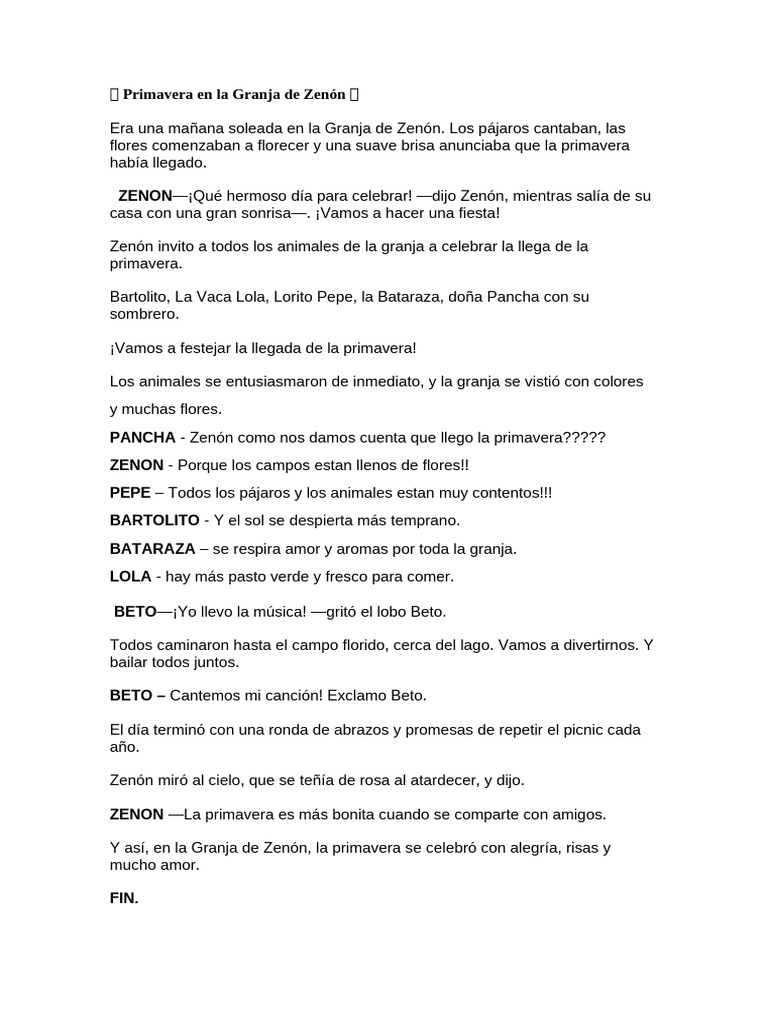 ?llega La Primavera en La Granja de Zenón ? | PDF