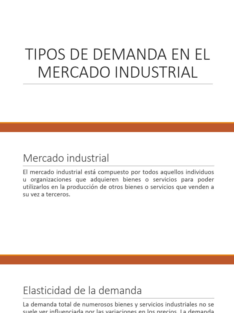 Tipos de Demanda en El Mercado Industrial | PDF | Mercado (economía ...