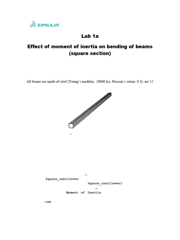Beam Deflection Lab: Moment of Inertia | PDF | Beam (Structure) | Bending