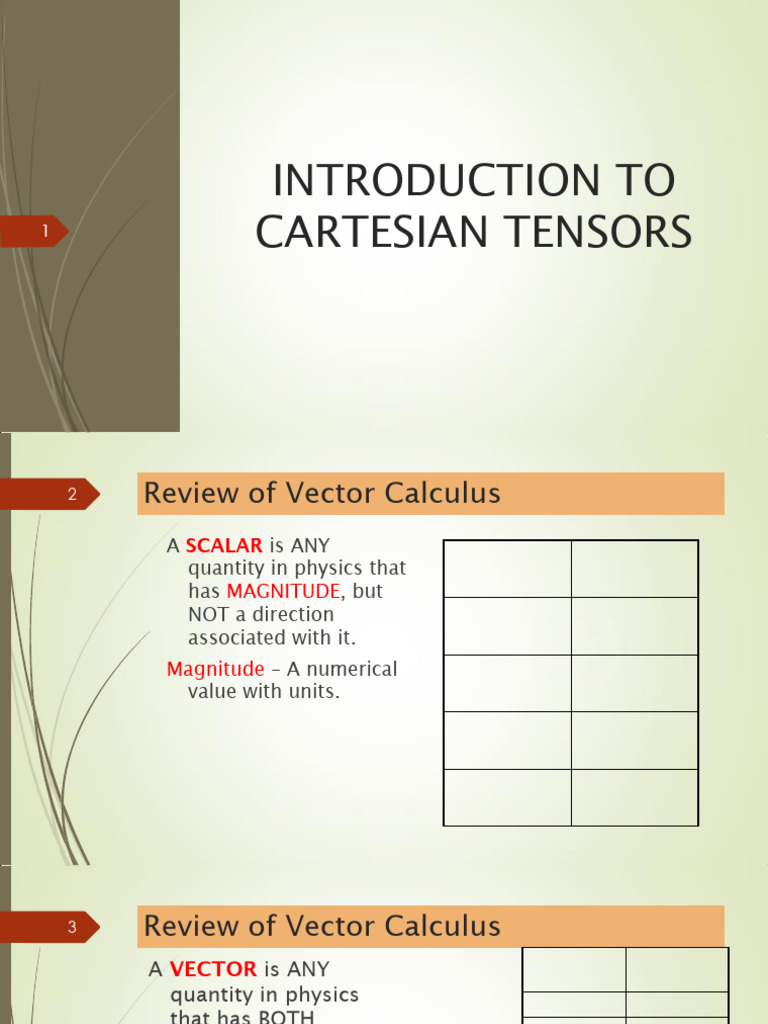Introduction to Cartesian Tensors | PDF | Euclidean Vector | Classical ...