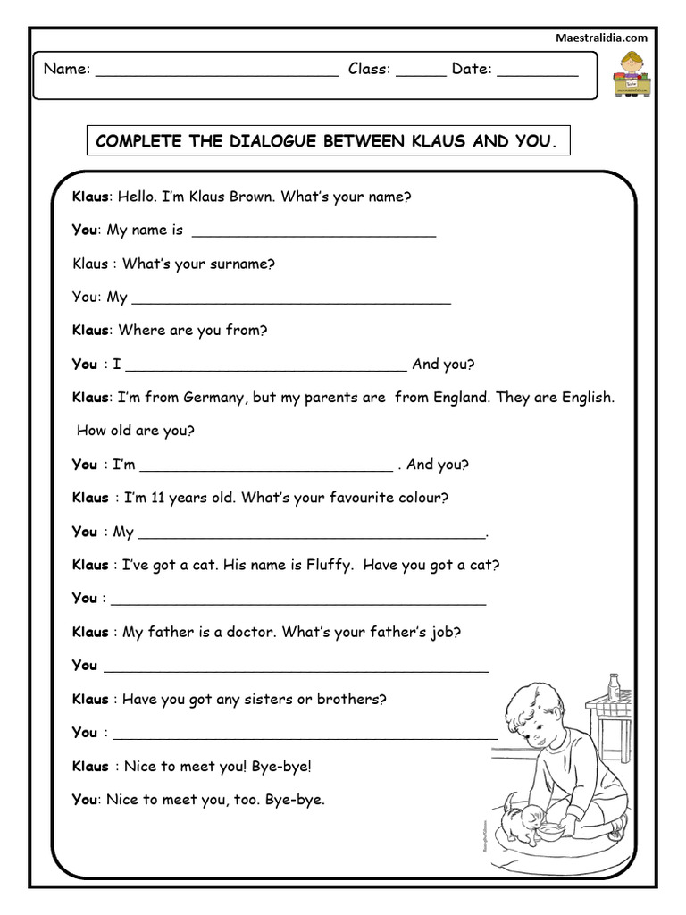 Complete the Dialogue Exercise | PDF