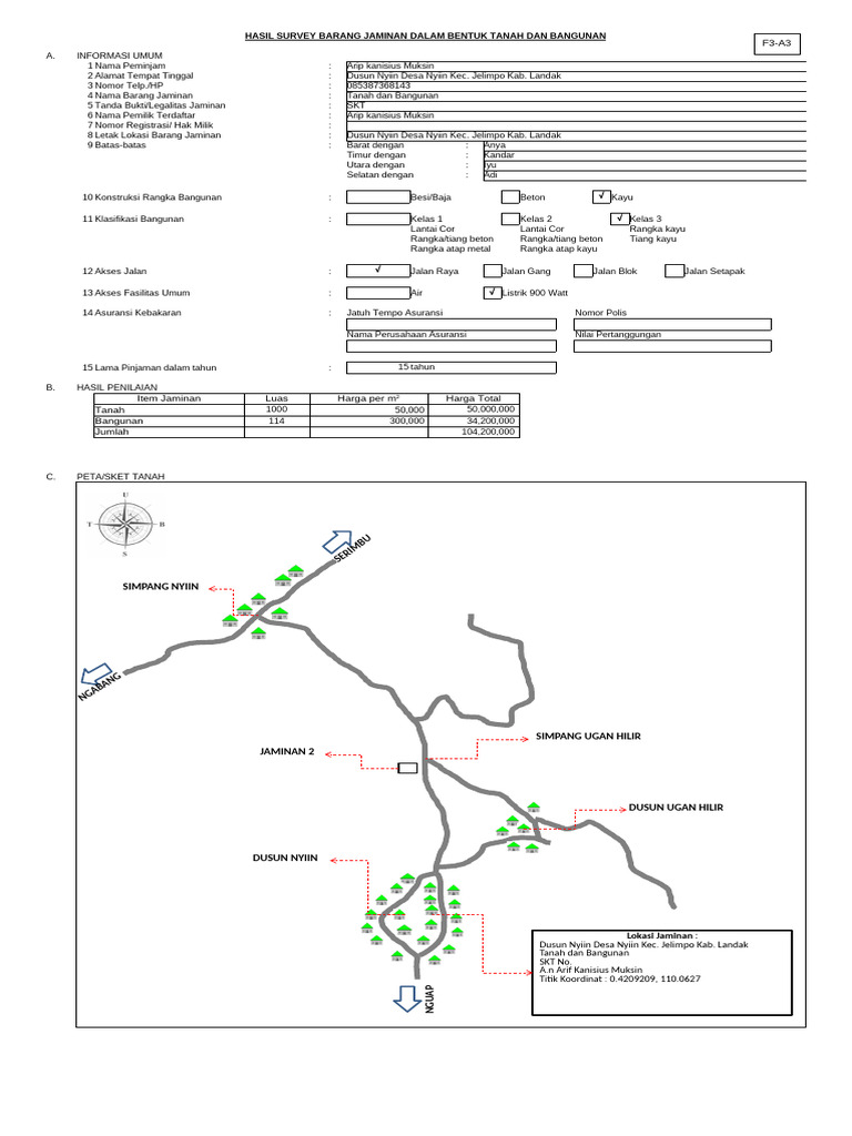 Survey An. Arip Kanisius M (Nyiin) 1 | PDF