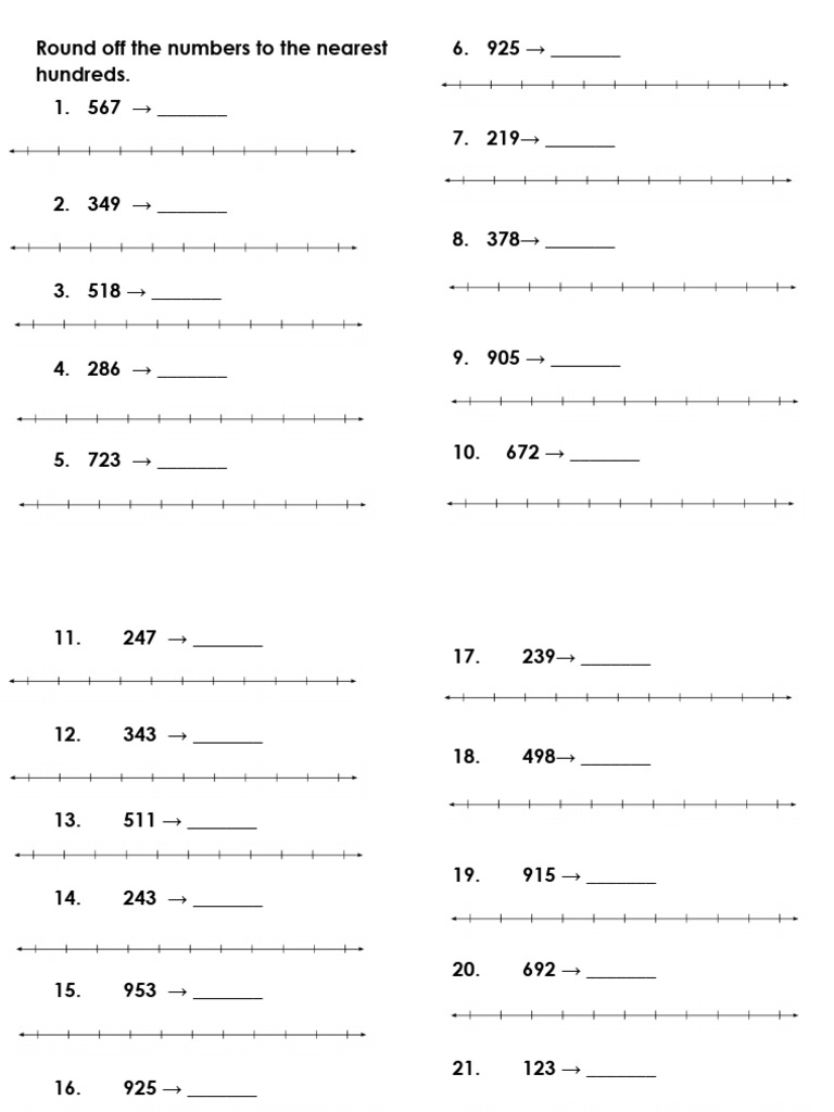 Round Off The Numbers To The Nearest Tens | PDF