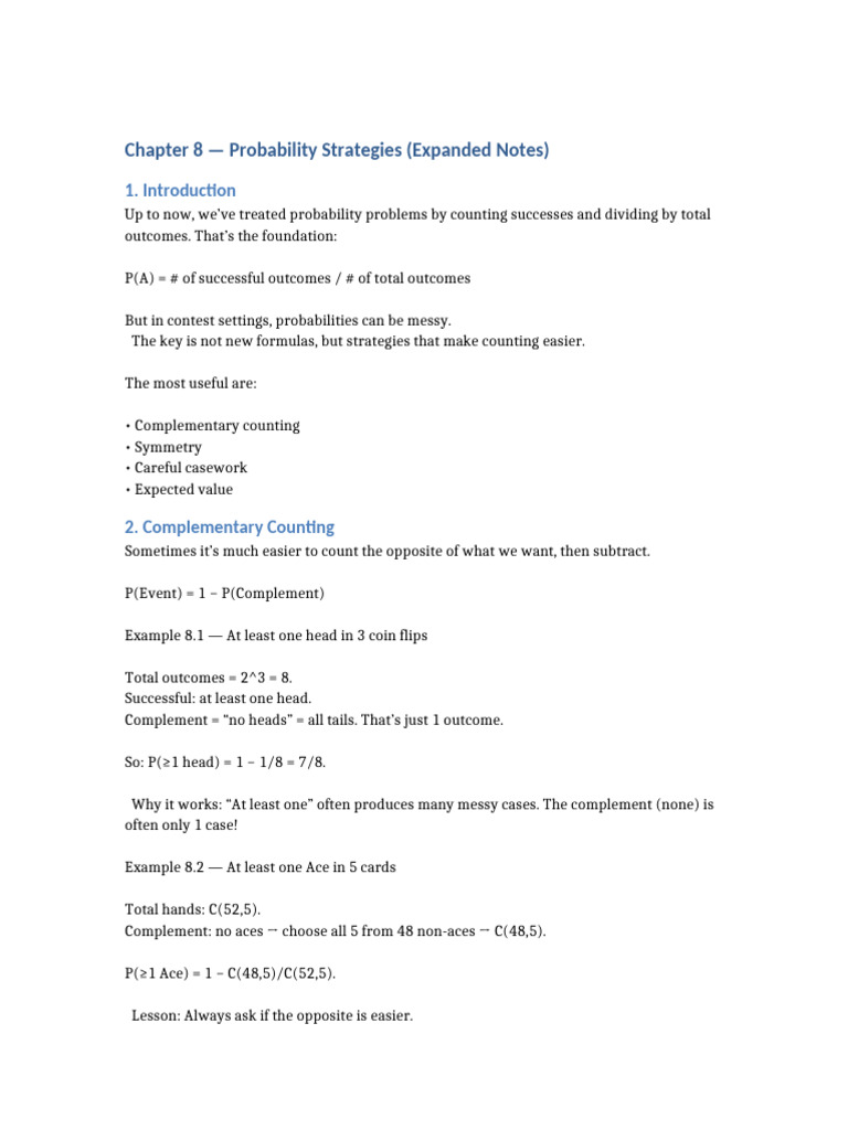 Probability Chapter8 | PDF | Probability | Expected Value