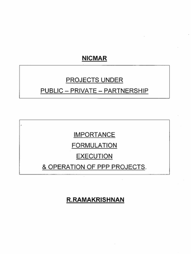 Project PPP Model | PDF