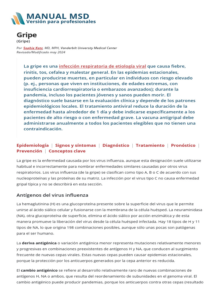 Gripe - Enfermedades Infecciosas - Manual MSD Versión para ...