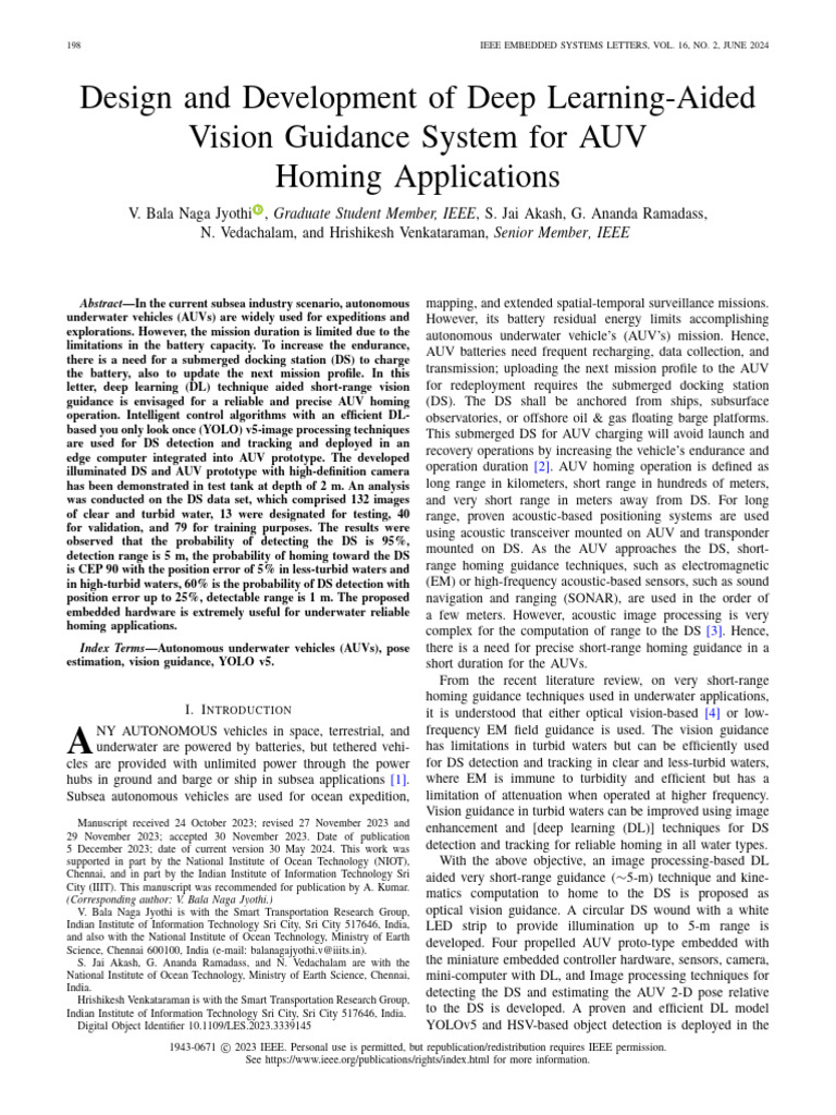 Design and Development of Deep Learning-Aided Vision Guidance System ...