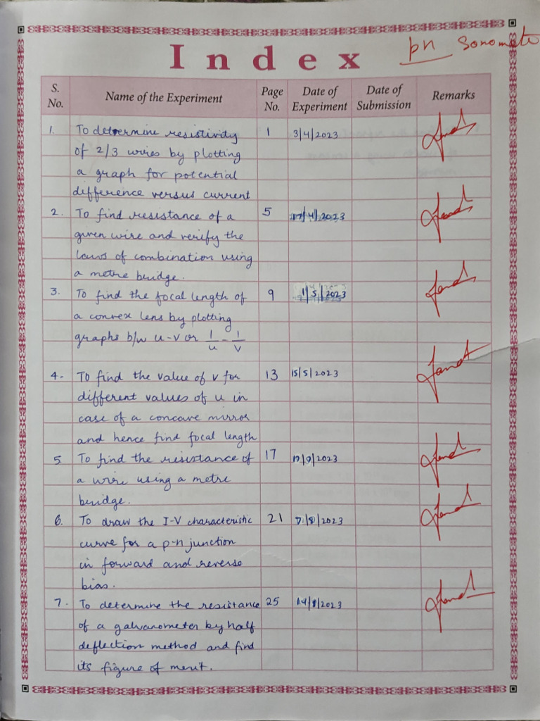 Physics Practical File Class 12 Part 1 | PDF