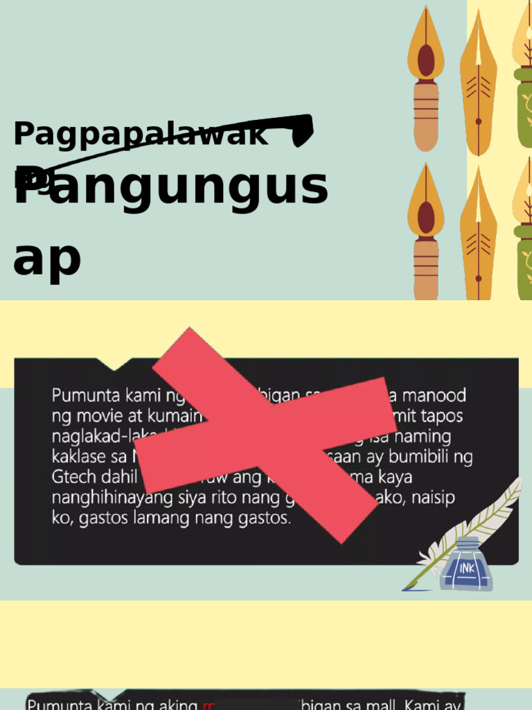 Aralin 2.4 Pagpapalawak NG Pangungusap 1 | PDF