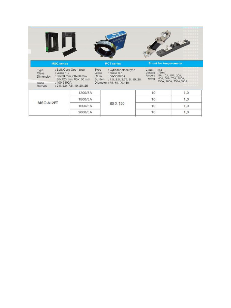 Datasheet Current Transformer | PDF