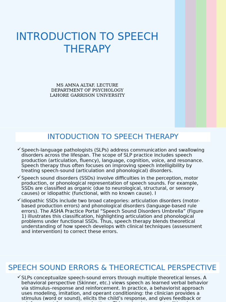 Traditional Motor Approach in Speech Therapy | PDF | Speech | Phoneme