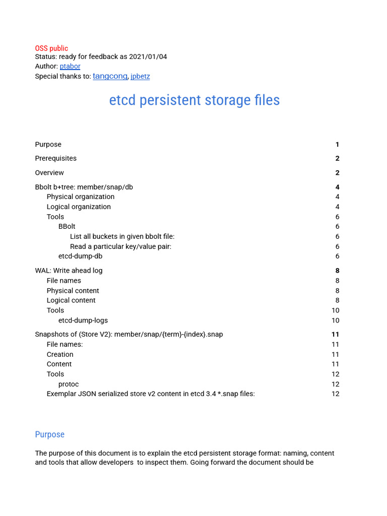 Etcd v3 Persistent Storage | PDF | Computer File | Information Technology Management