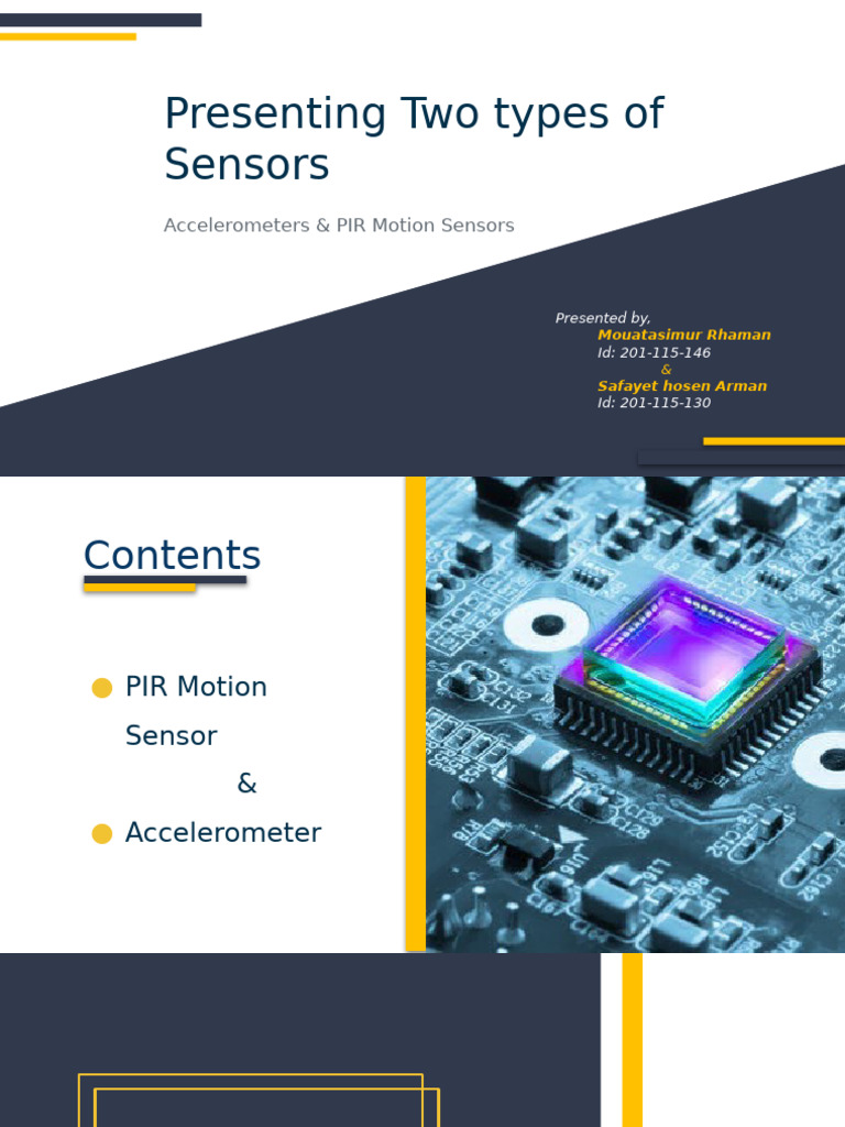 Presenting Two Types of Sensors | PDF | Accelerometer | Sensor