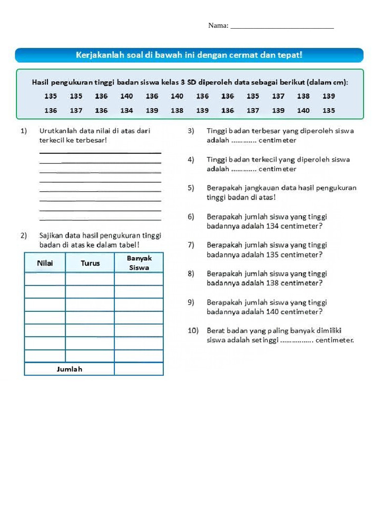 Matematika - Data | PDF