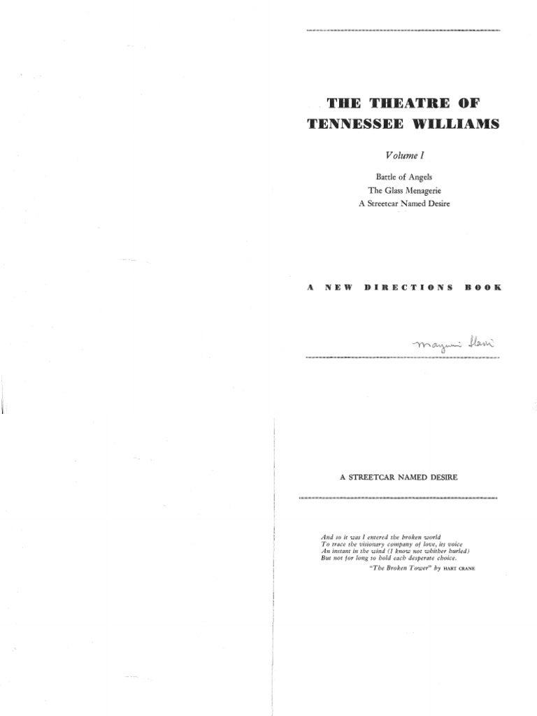 A Streetcar Named Desire - Tennesse Williams | PDF