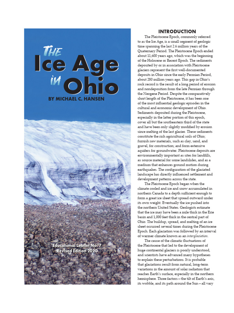 EL-7+The+Ice+Age+in+Ohio WEB Rev+2020 Final | PDF | Glacier | Valley