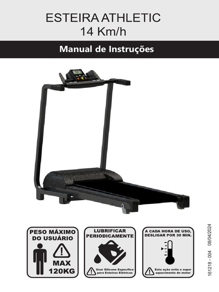 Manual da Esteira Athletic 410T | PDF