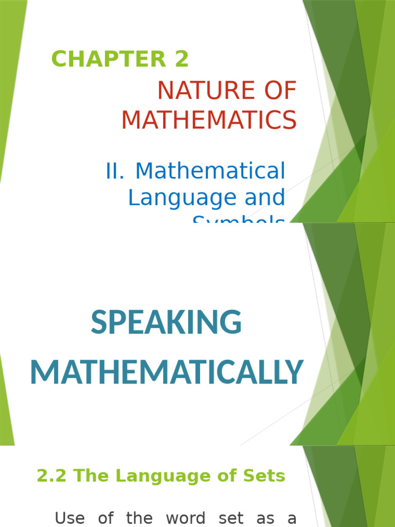 5 MMW CHAPTER 2a Language of Set | PDF | Set (Mathematics) | Numbers