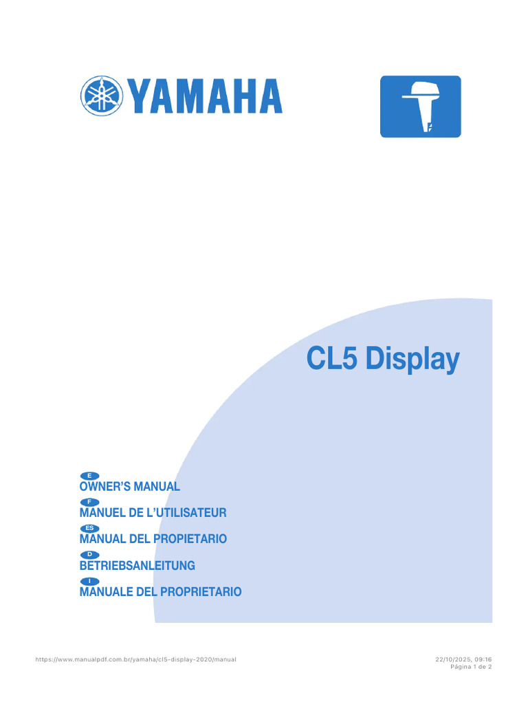 Manual de Instruções Yamaha CL5 Display (2020) (32 Páginas) | PDF