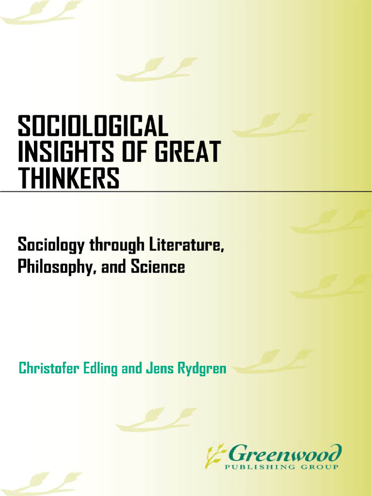 Insights of Great Thinkers | PDF | Sociology | Qualitative Research