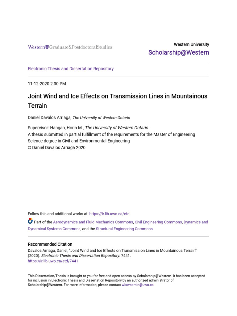 Joint Wind and Ice Effects On Transmission Lines in Mountainous T | PDF ...