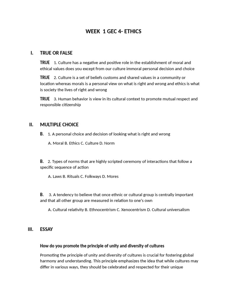 Week 1 Gec 4 Jane Quining Beed 1a | PDF | Multiculturalism | Cultural ...
