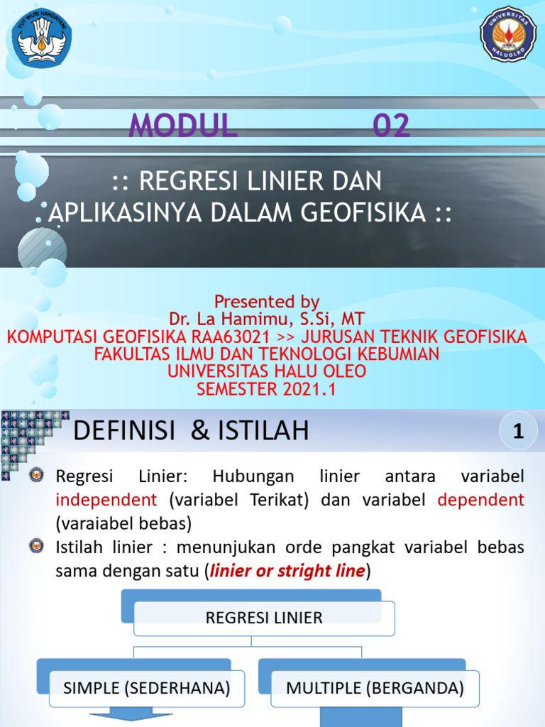 Aplikasi Regresi Linier dalam Geofisika | PDF
