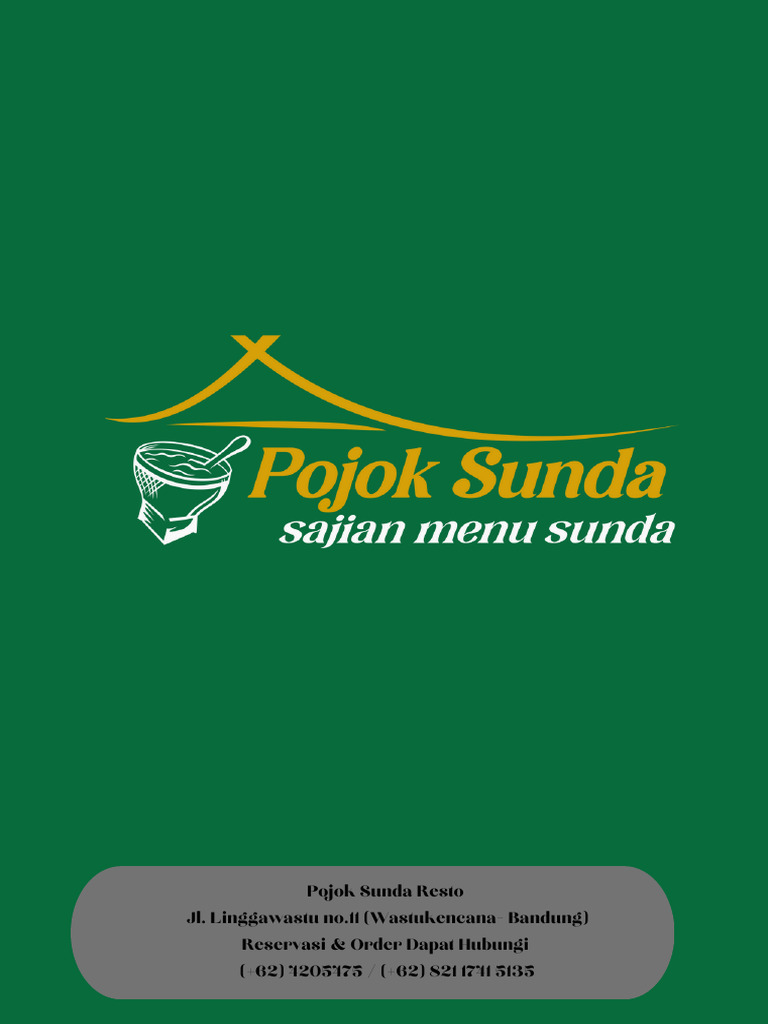 Menu Pojok Sunda Resto 2025 | PDF