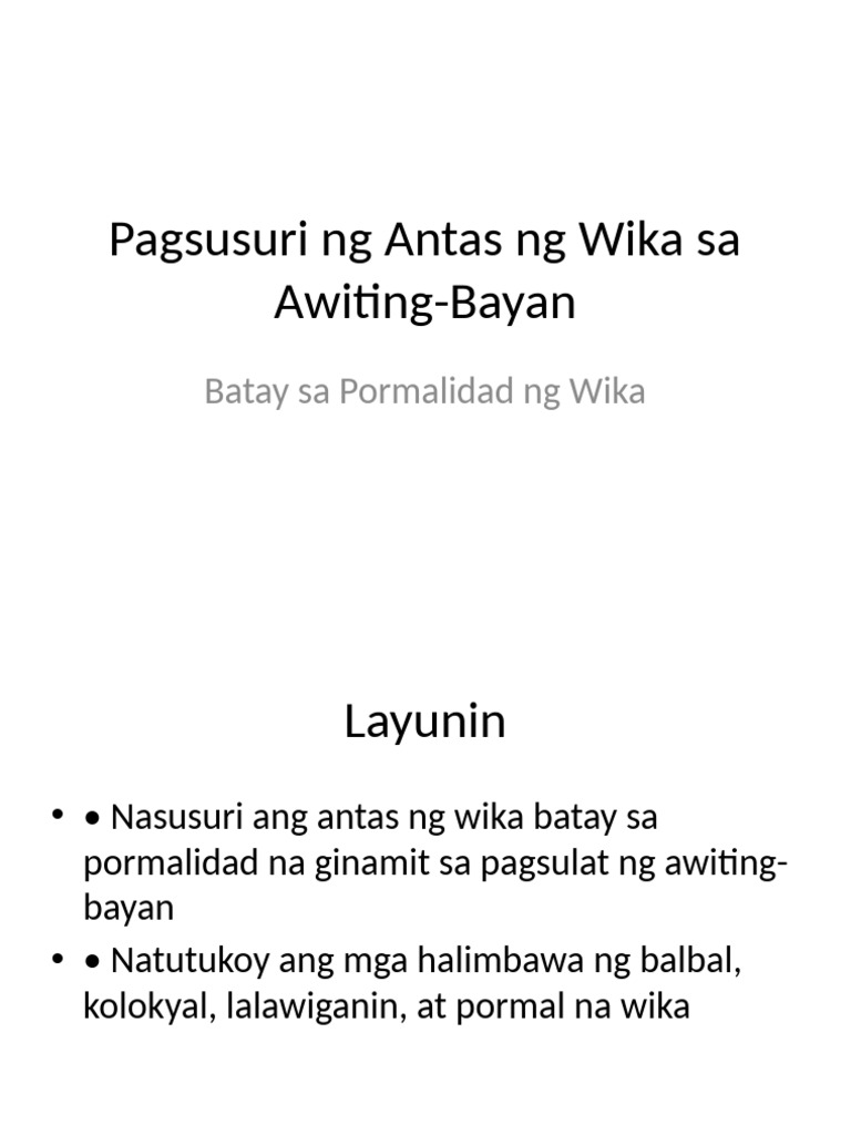 Antas NG Wika 78 | PDF