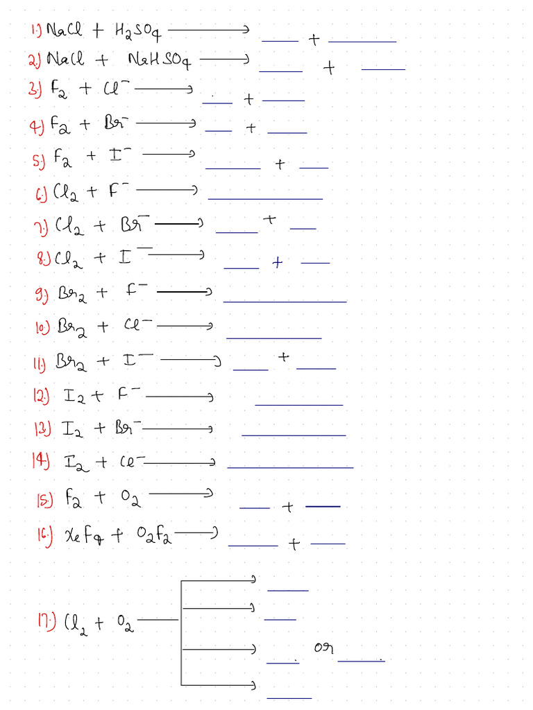 Students Copy of Halogen's Reaction | PDF