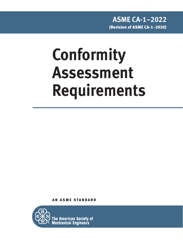ASME CA-1–2022 Conformity Assessment | PDF