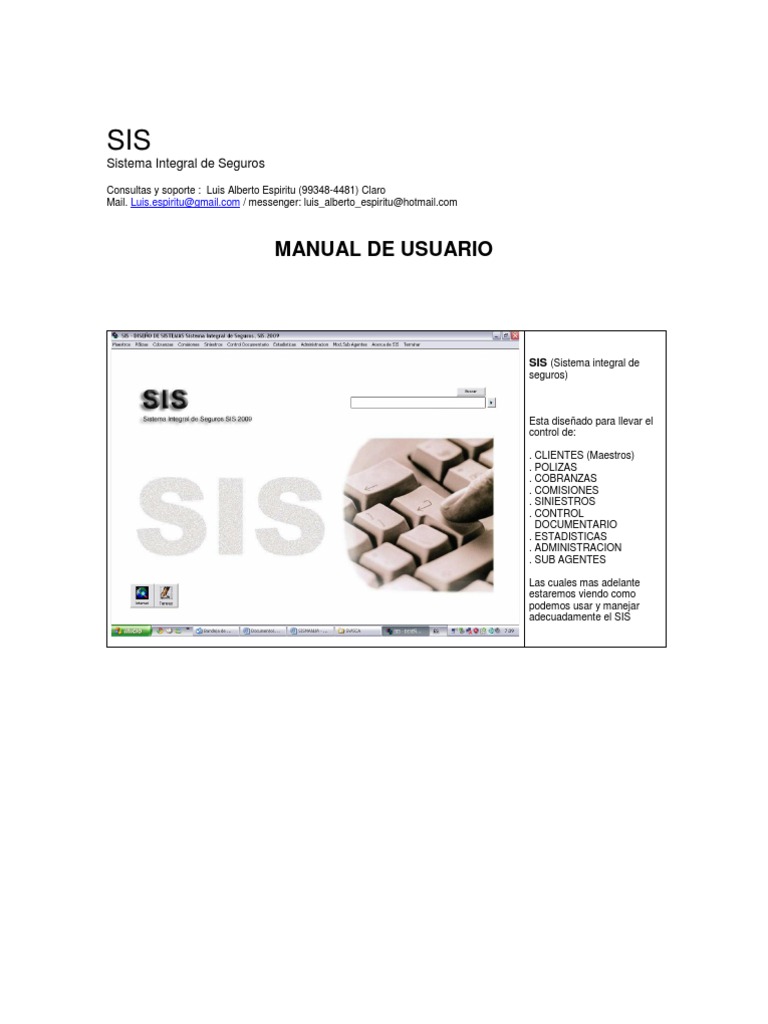 Manual SIS | PDF | Información | Archivo de computadora