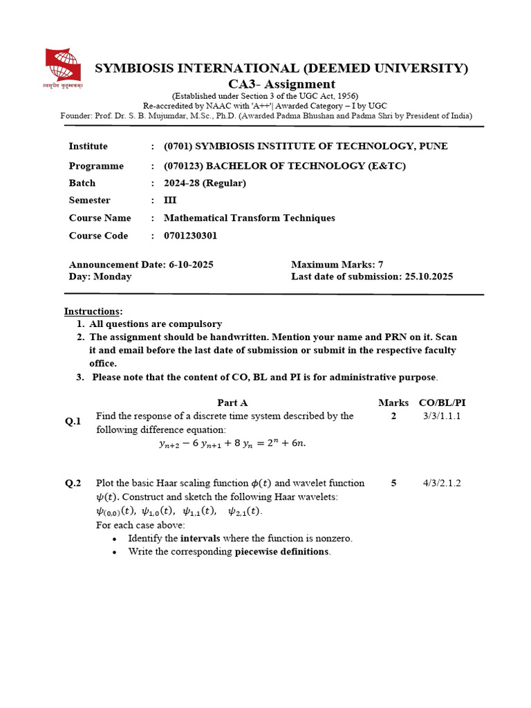CA3 Question Paper | PDF
