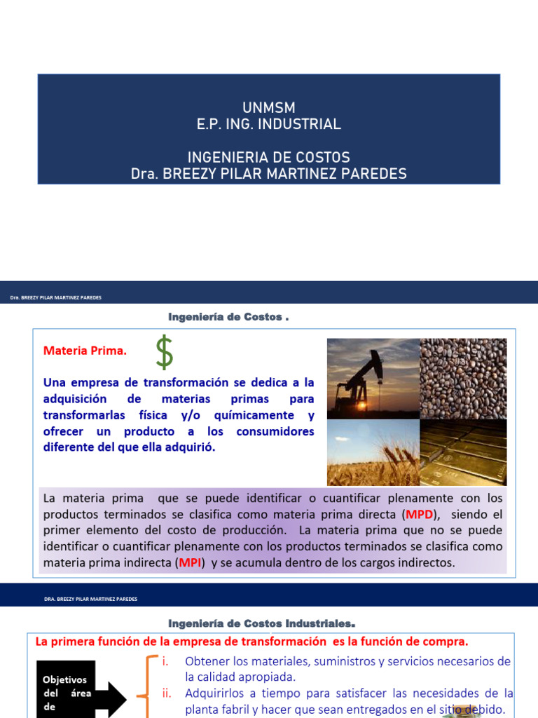 So2 Material Directo | PDF | Ingeniería | Materia prima
