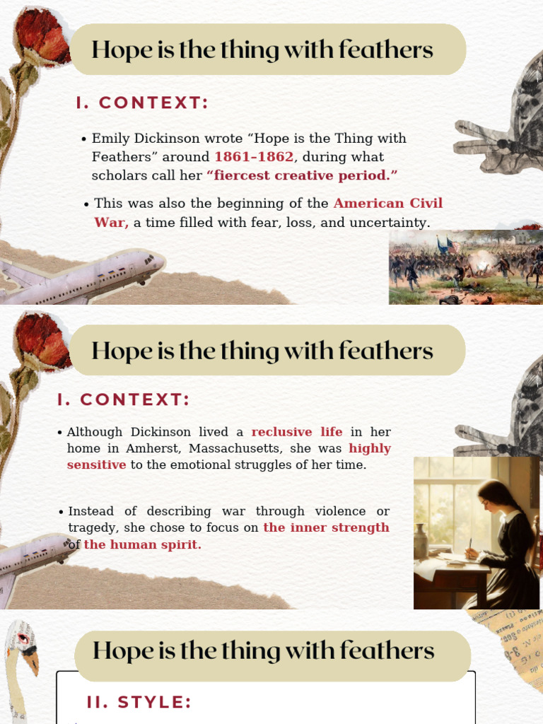 Emily Dickinson's "Hope" Poem Analysis | PDF | Metre (Poetry) | Poetry