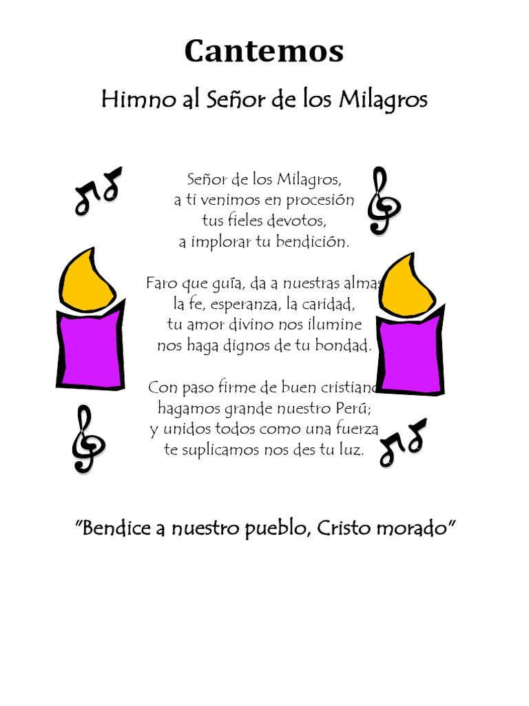 Cantemos Al Seor de Los Milagros | PDF