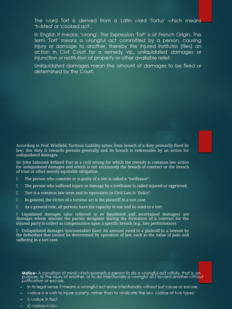Understanding Tort Law: Key Concepts | PDF | Tort | Negligence